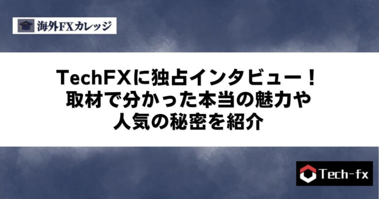 TechFXに独占インタビュー！取材で分かった本当の魅力や人気の秘密を紹介